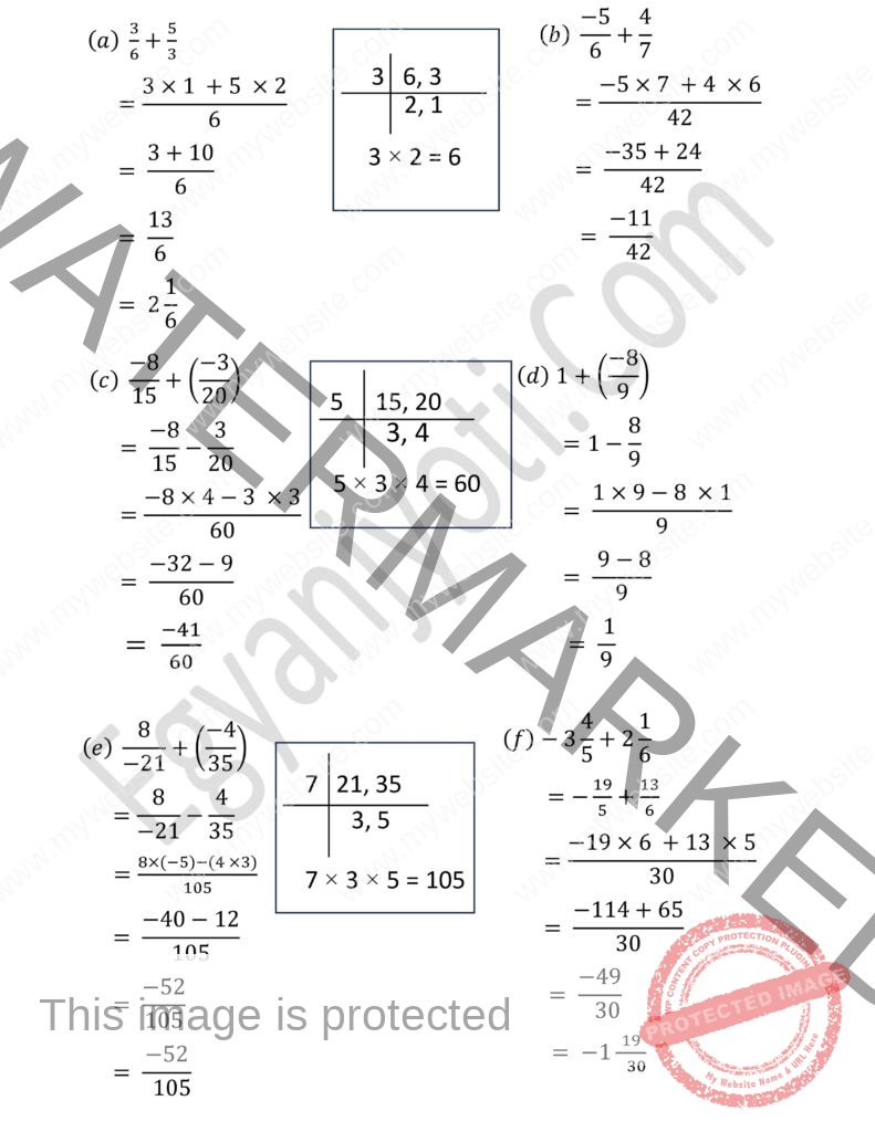 SCERT Class 7 Rational Numbers